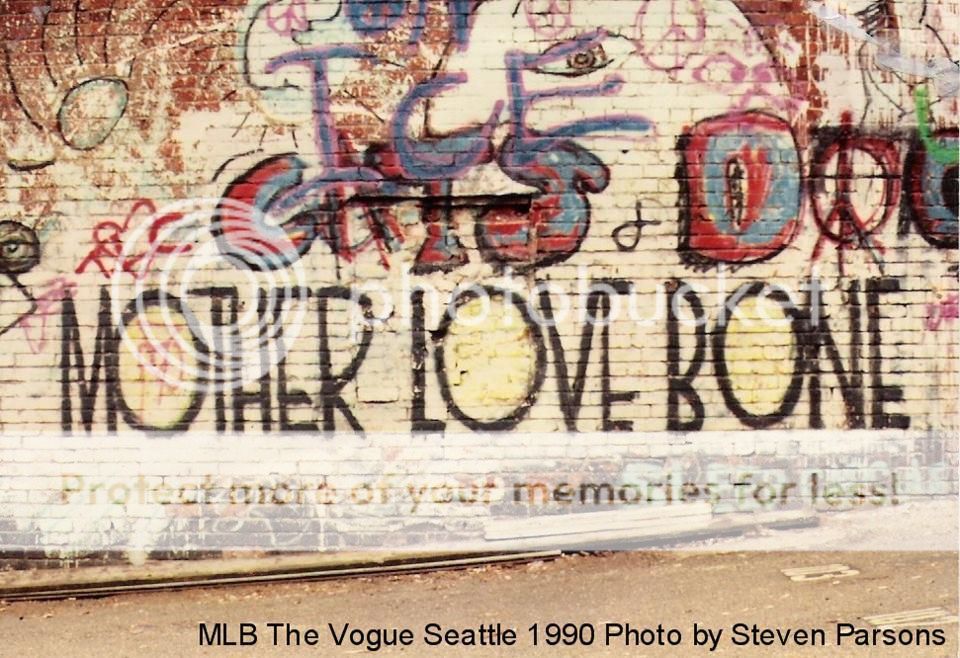 Mother Love Bone mural that Jeff Ament painted at Easy Street Records ...